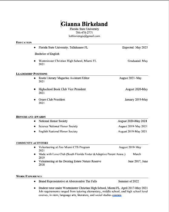 Resume :: eportfolio